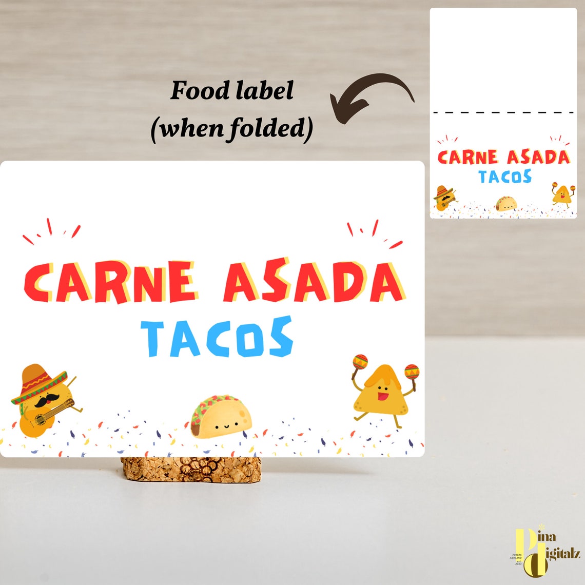 INSTANT DOWNLOAD Taco Potluck Labels & Tags Taco Bar Potluck Invite ...