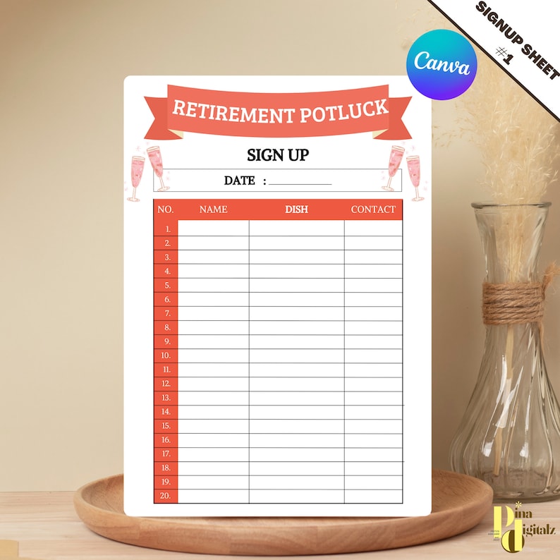 EDITABLE Retirement Invitation Party Potluck Retirement Invite Potluck ...