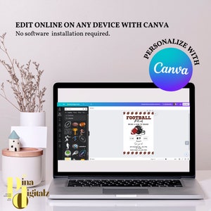 EDITABLE Football Potluck Invitation Football Potluck Invite Potluck ...