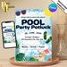 EDITABLE Pool Party Potluck Invitation Swimming Pool Potluck Invite ...