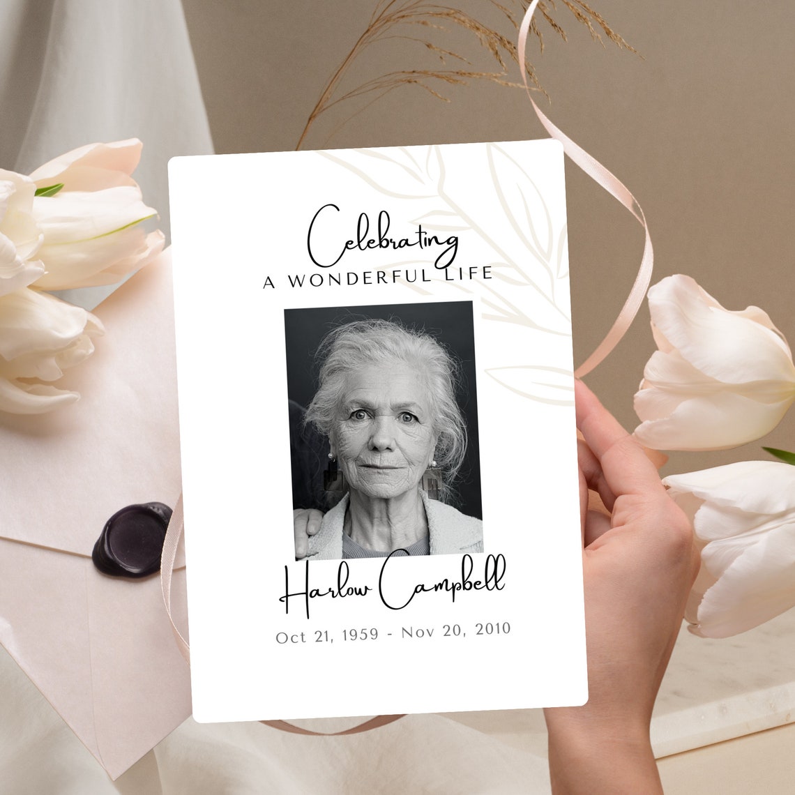 Funeral Program Template Simple Obituary Template Printable Order of ...