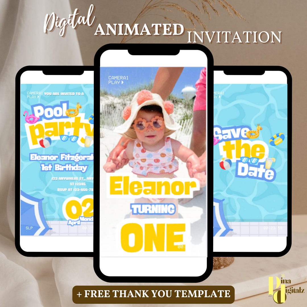 Editable Waterslide Birthday Invitation, Water Slide Invitation, Boy ...