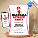 EDITABLE Baseball Potluck Invitation Baseball Potluck Invite Potluck ...