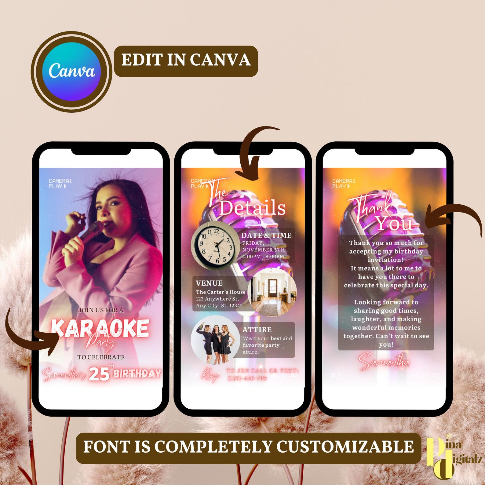 Karaoke Birthday Invitation, Music Party Invitation, Singing Party ...