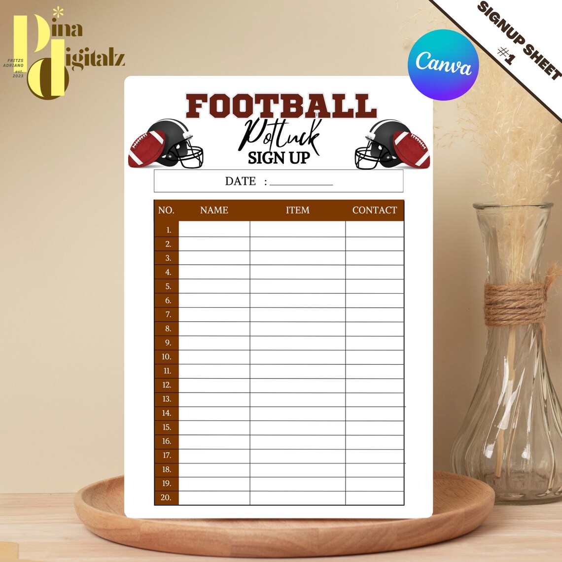 EDITABLE Football Potluck Invitation Football Potluck Invite Potluck ...