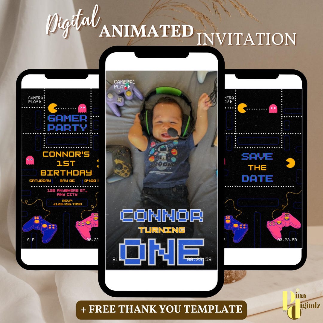 Editable Video Game Party Invitation, Level up Birthday Invite, Gamer ...