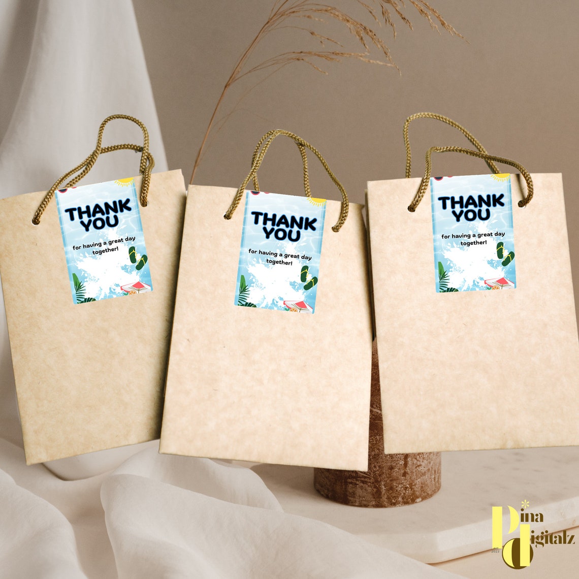 INSTANT DOWNLOAD Pool Party Potluck Labels & Tags Swimming Pool Potluck ...