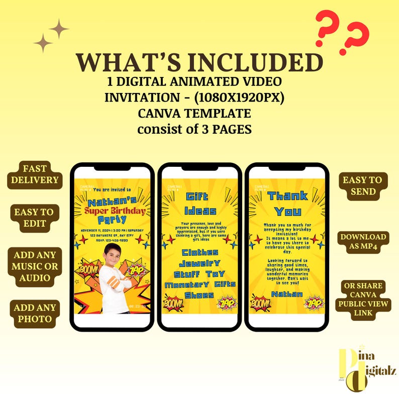 Editable Superheroes Birthday Invitation Template Editable Birthday ...