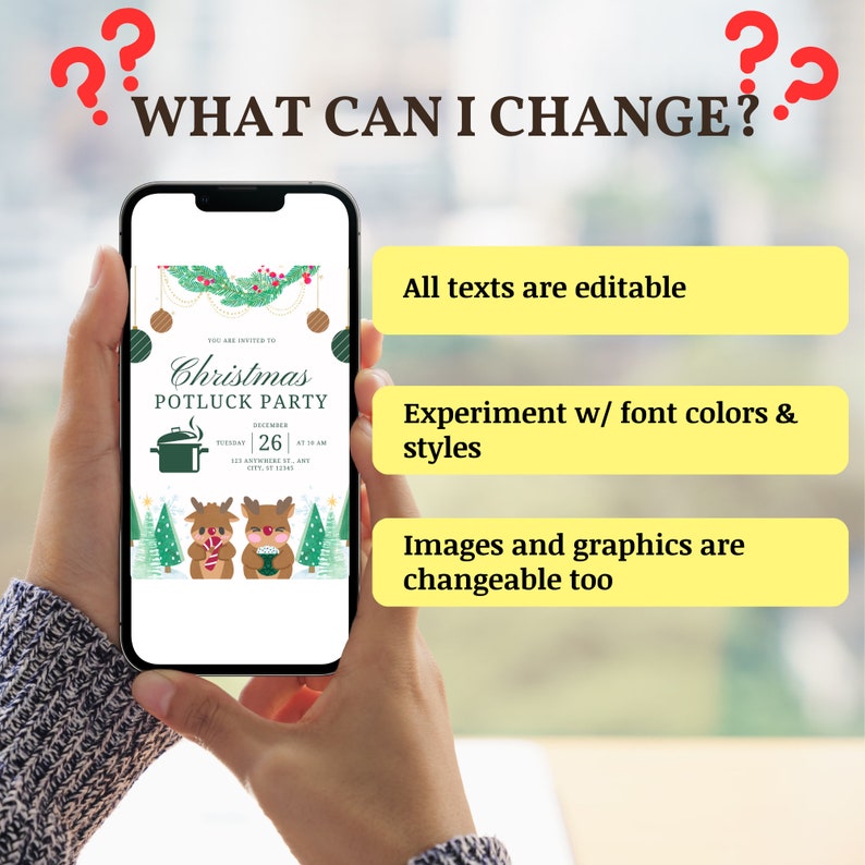 Christmas Potluck I Thanksgiving Potluck Invite I Potluck Invitation I ...