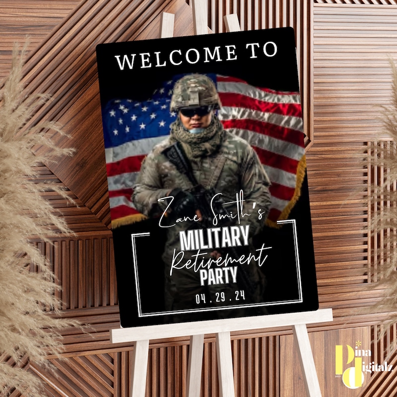Military Retirement Sign - Etsy