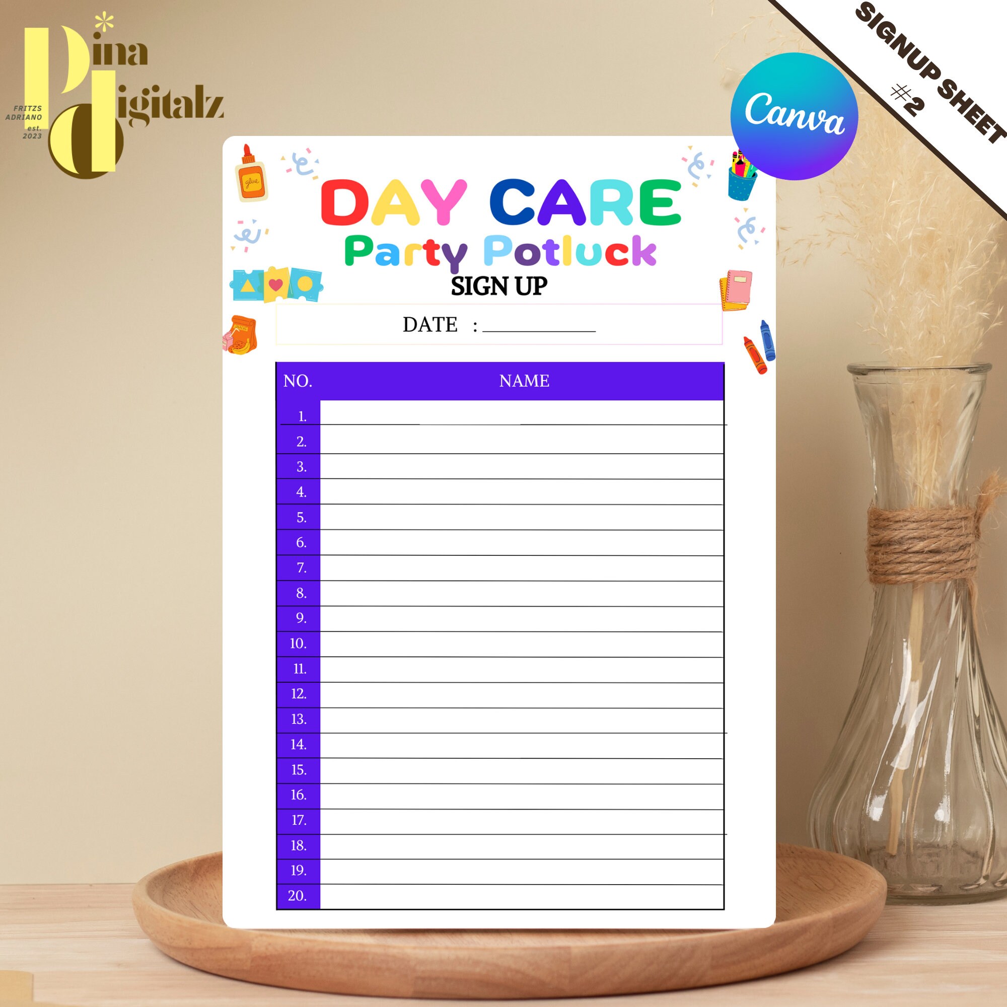 EDITABLE Day Care Potluck Invitation Day Care Party Potluck Invite ...