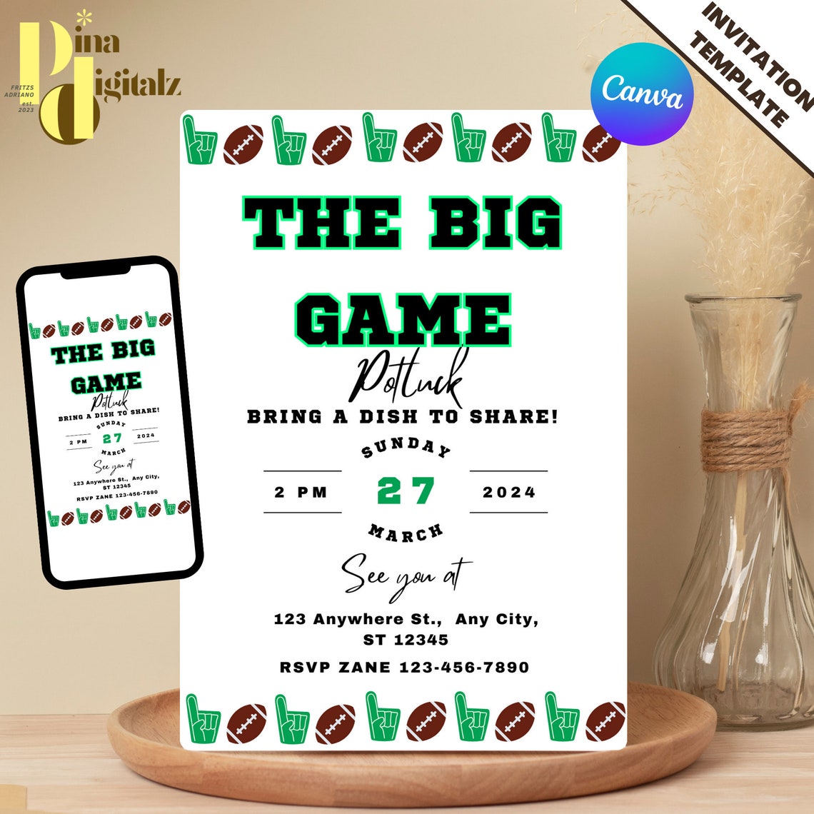 EDITABLE Potluck Sign up Sheet Template the Big Game Potluck Sign up ...