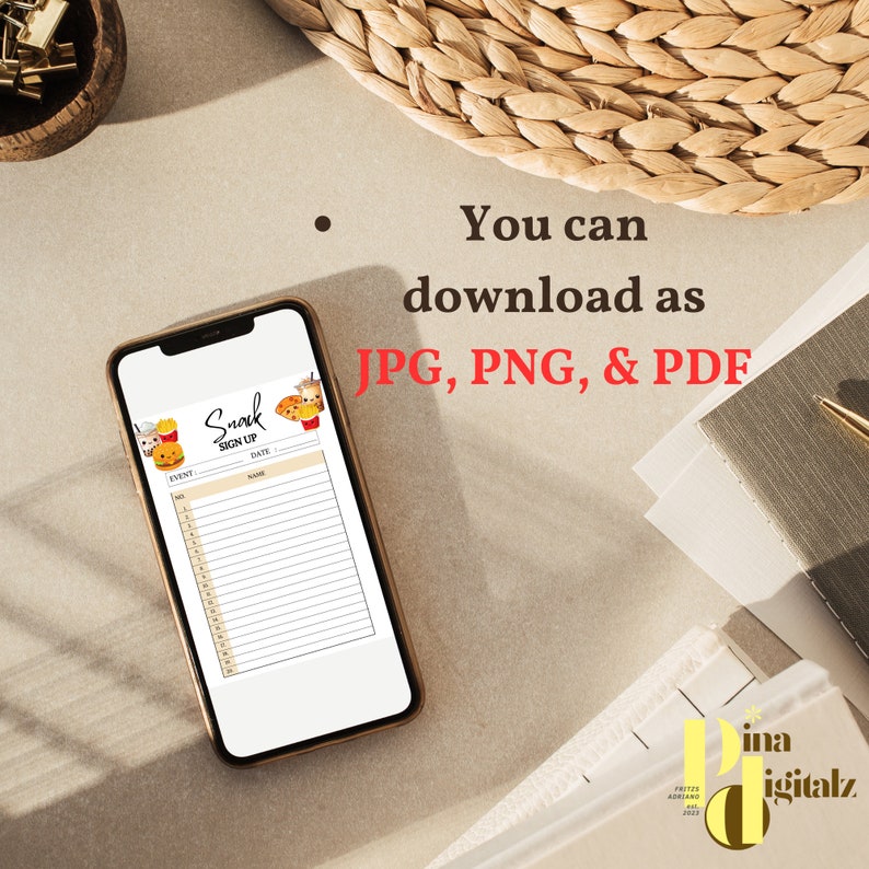 Editable Snack Sign up Sheet Template Dessert Sheet Printable Snack ...