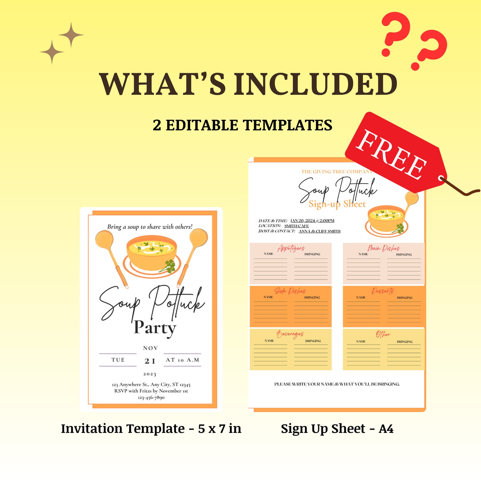 Soup Potluck Invite Potluck Invitation Potluck Invite Potluck ...