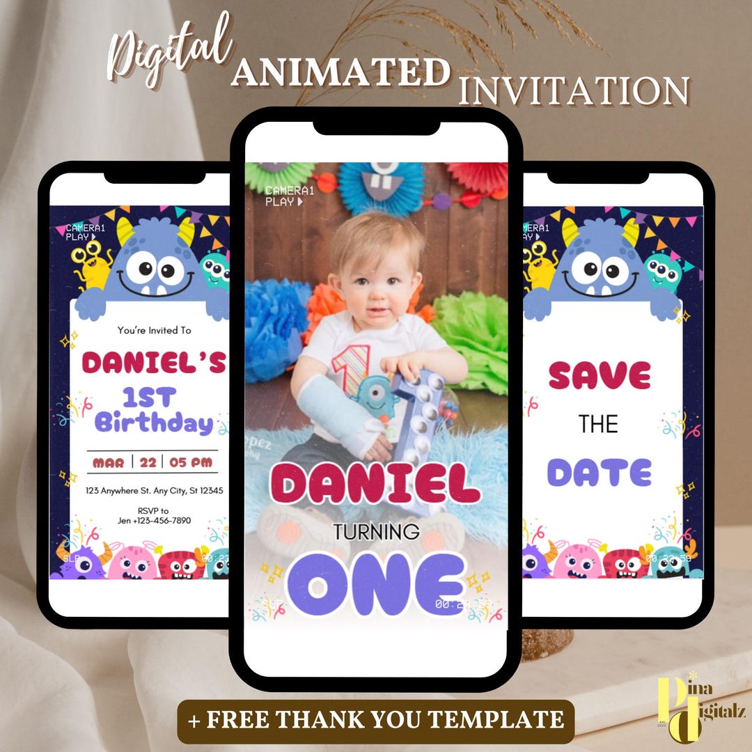 Editable Monster Birthday Invitation Template, Monster Birthday ...