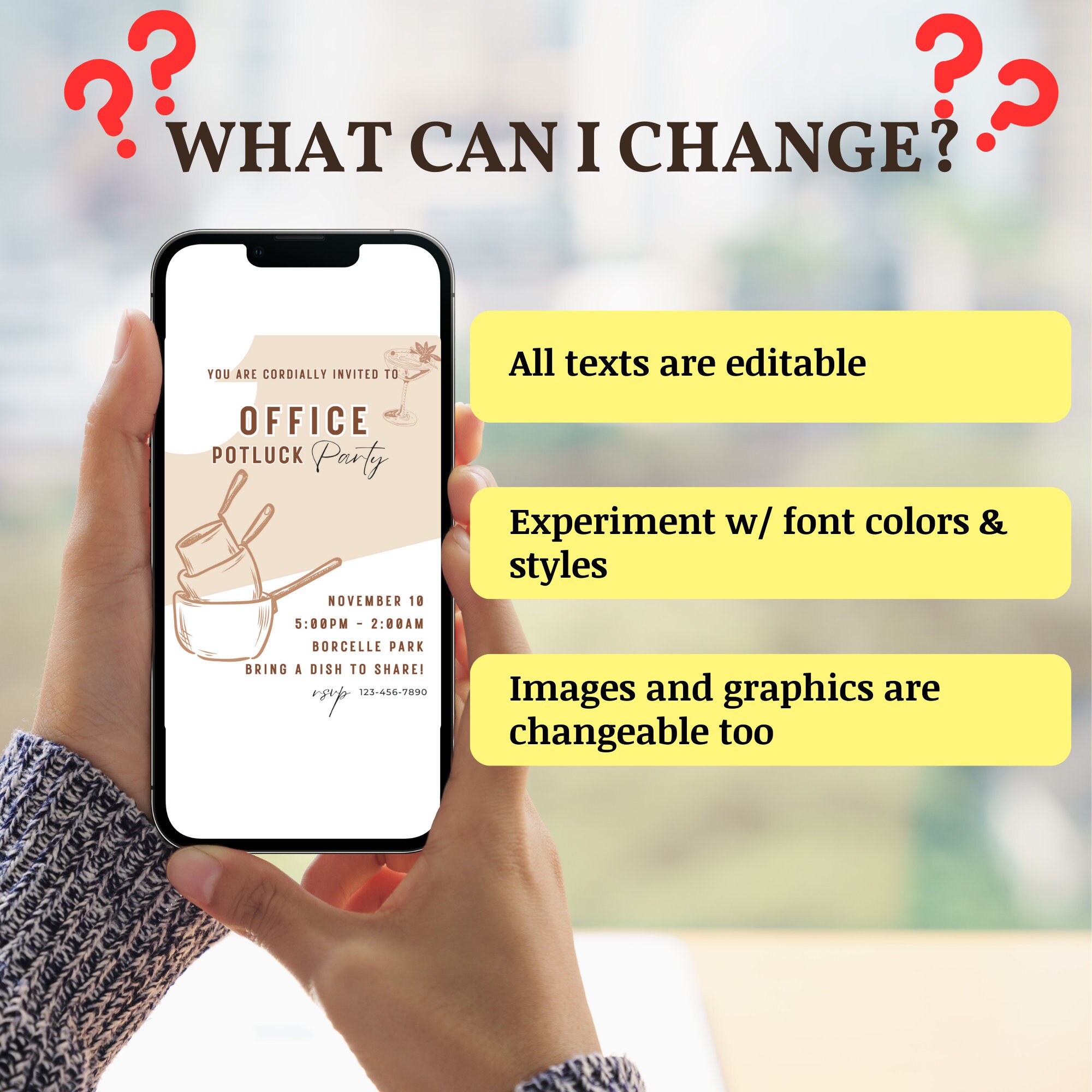 Office Potluck Invitation for Potluck Invite Party for Potluck - Etsy