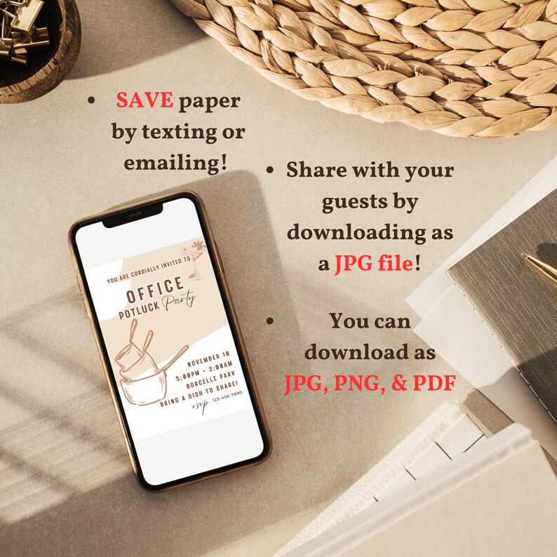 Office Potluck Invitation for Potluck Invite Party for Potluck - Etsy