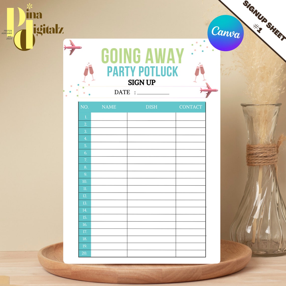 EDITABLE Going Away Party Invitation Potluck Invite Moving Out of State Potluck Invitation ...