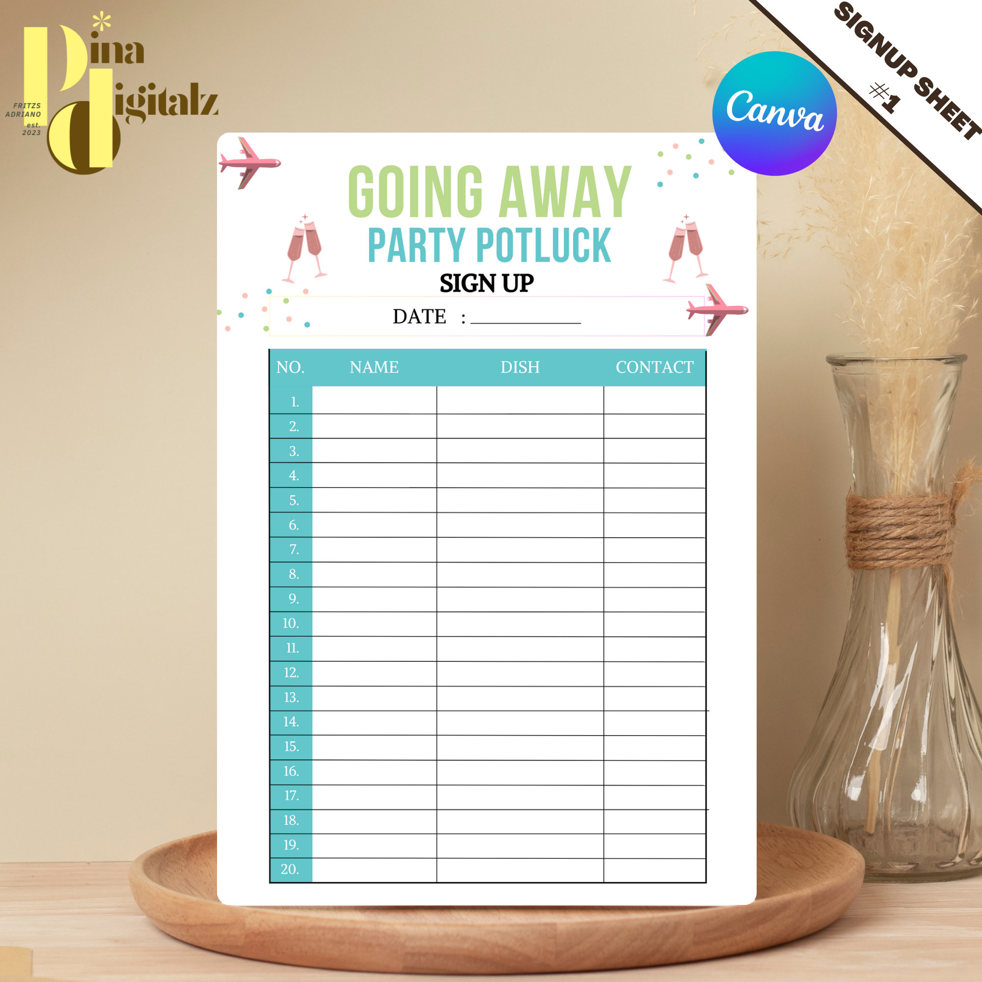 EDITABLE Going Away Party Invitation Potluck Invite Moving Out of State ...