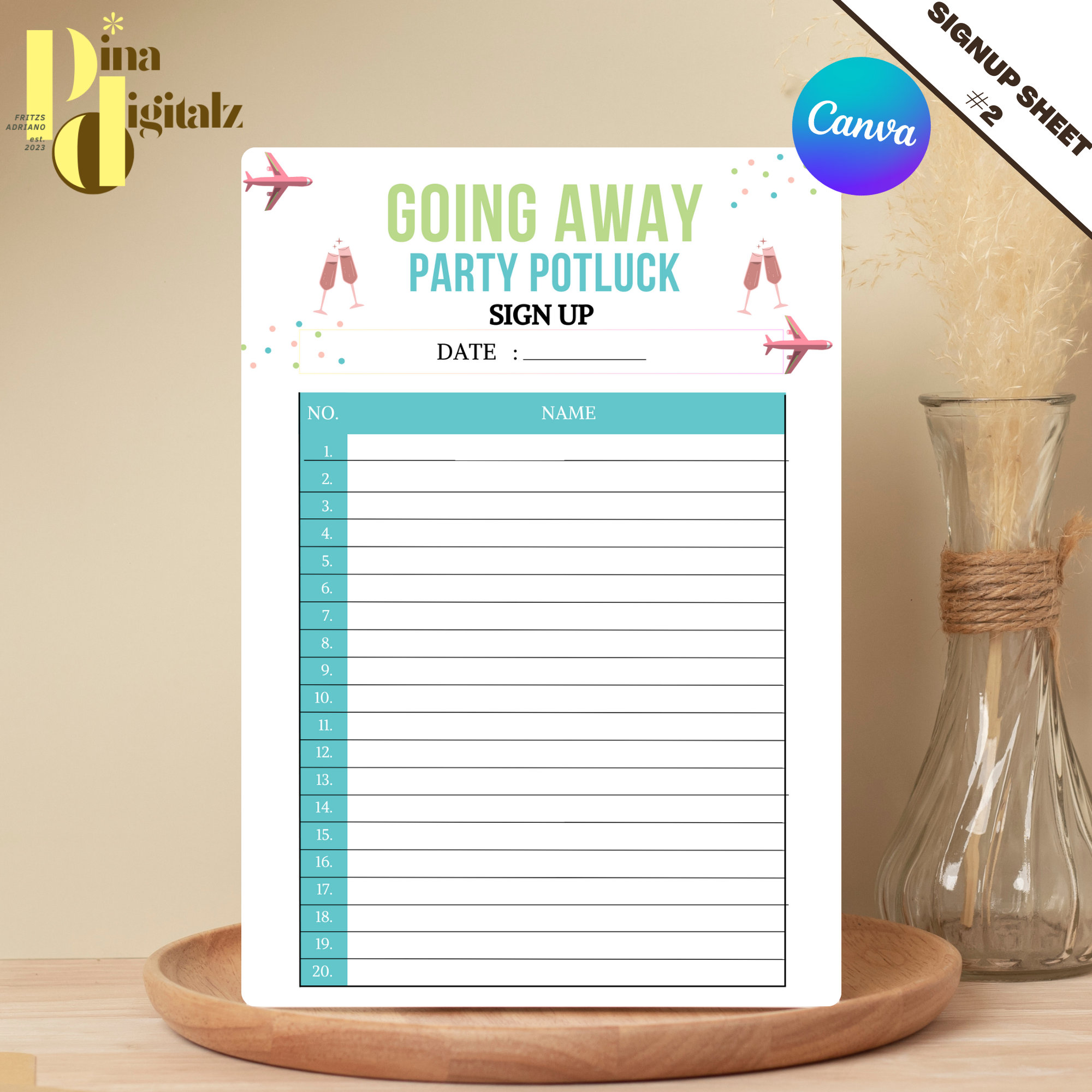 EDITABLE Going Away Party Invitation Potluck Invite Moving Out of State ...