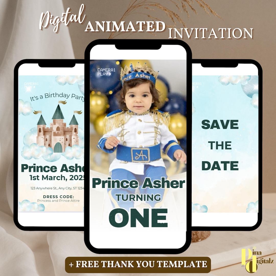 Editable the Little Prince Invitation, 1st Birthday Invite, Prince ...
