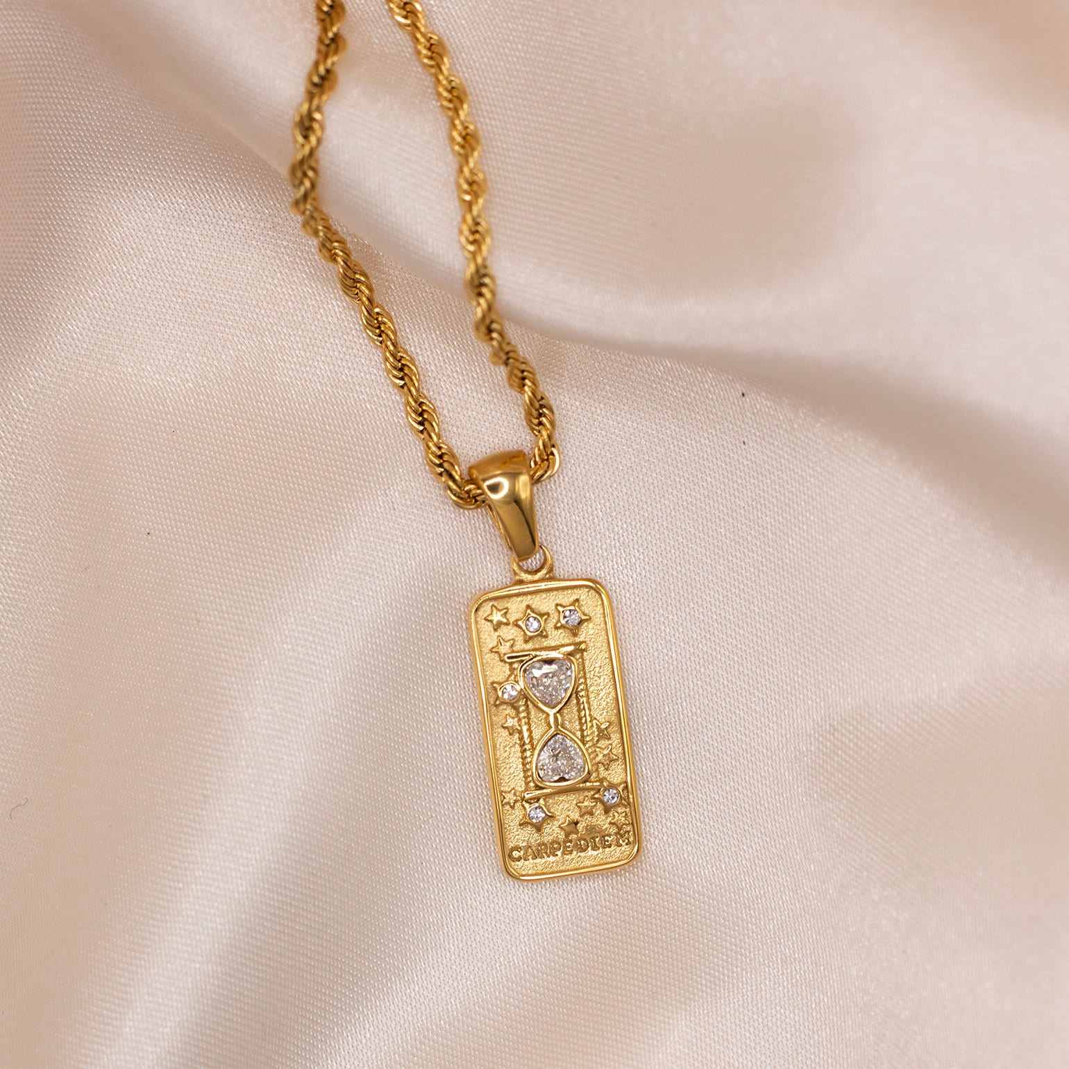 Carpe Diem Necklace 18k Gold Water Resistant - Etsy