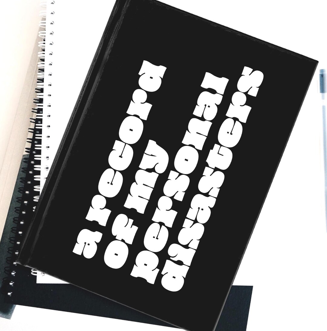 Personal Disasters Journal Journal | Black Cover, Bold White Text - Etsy