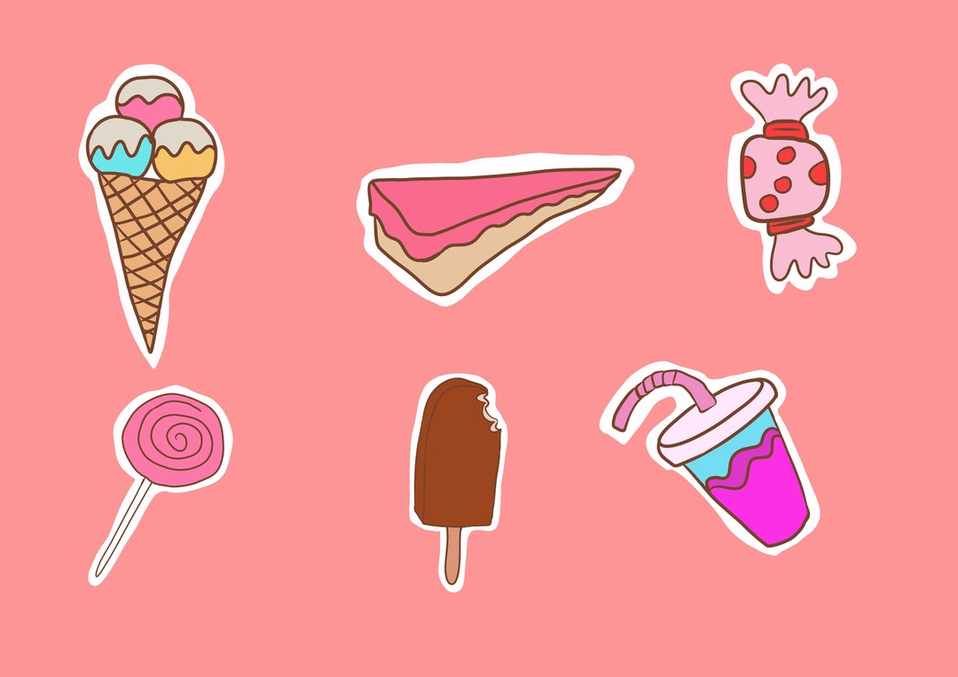 Cute PNG Stickers Bundle - Etsy