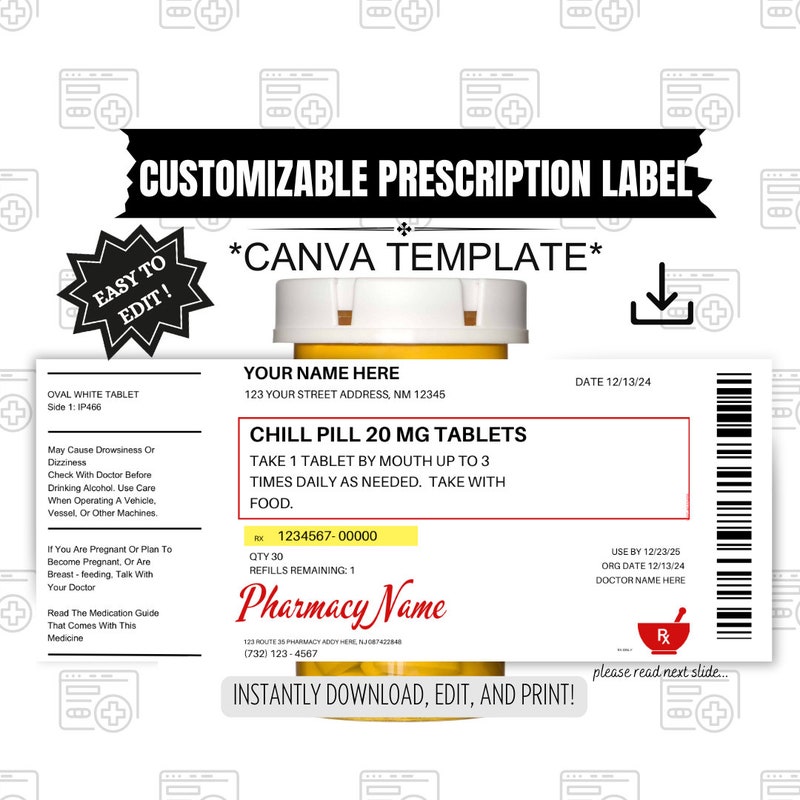 Canva Pharmacy Template - Etsy UK