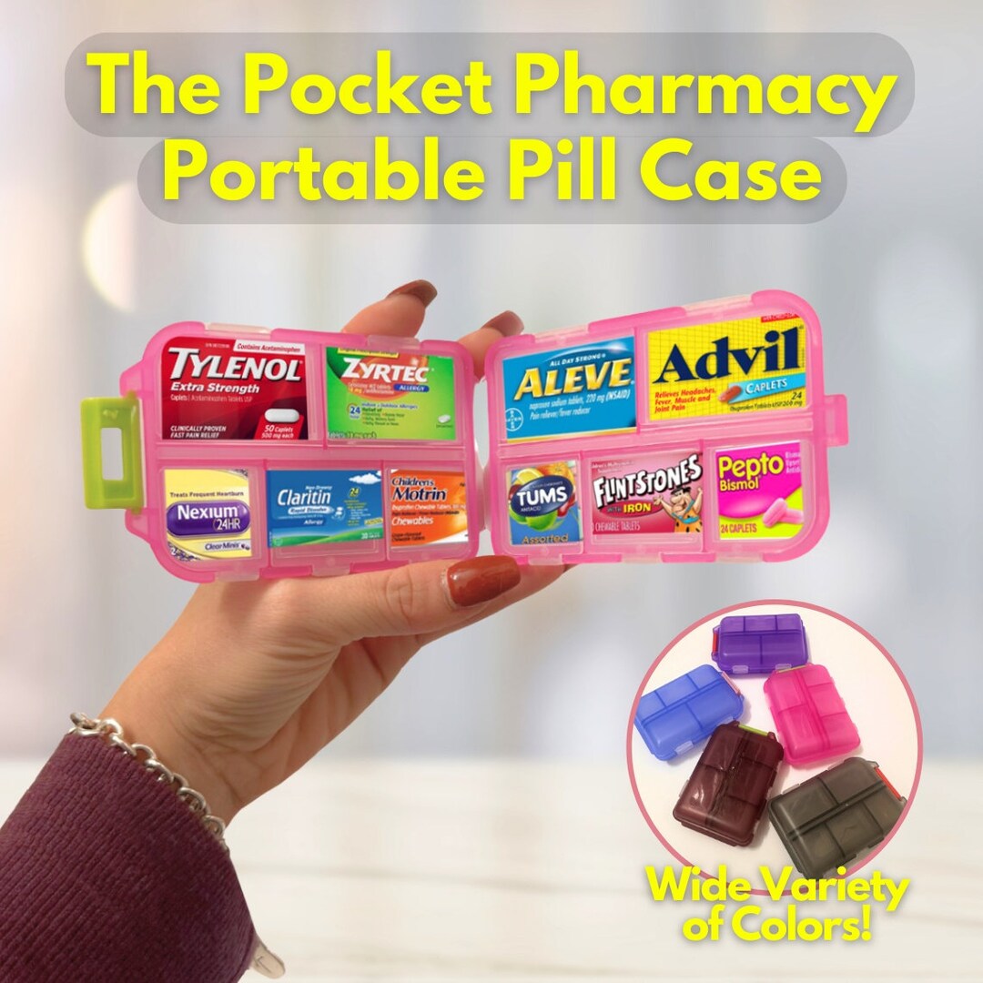 Pocket Pharmacy Pill Case | Travel Pill Organizer Medication Organizer ...