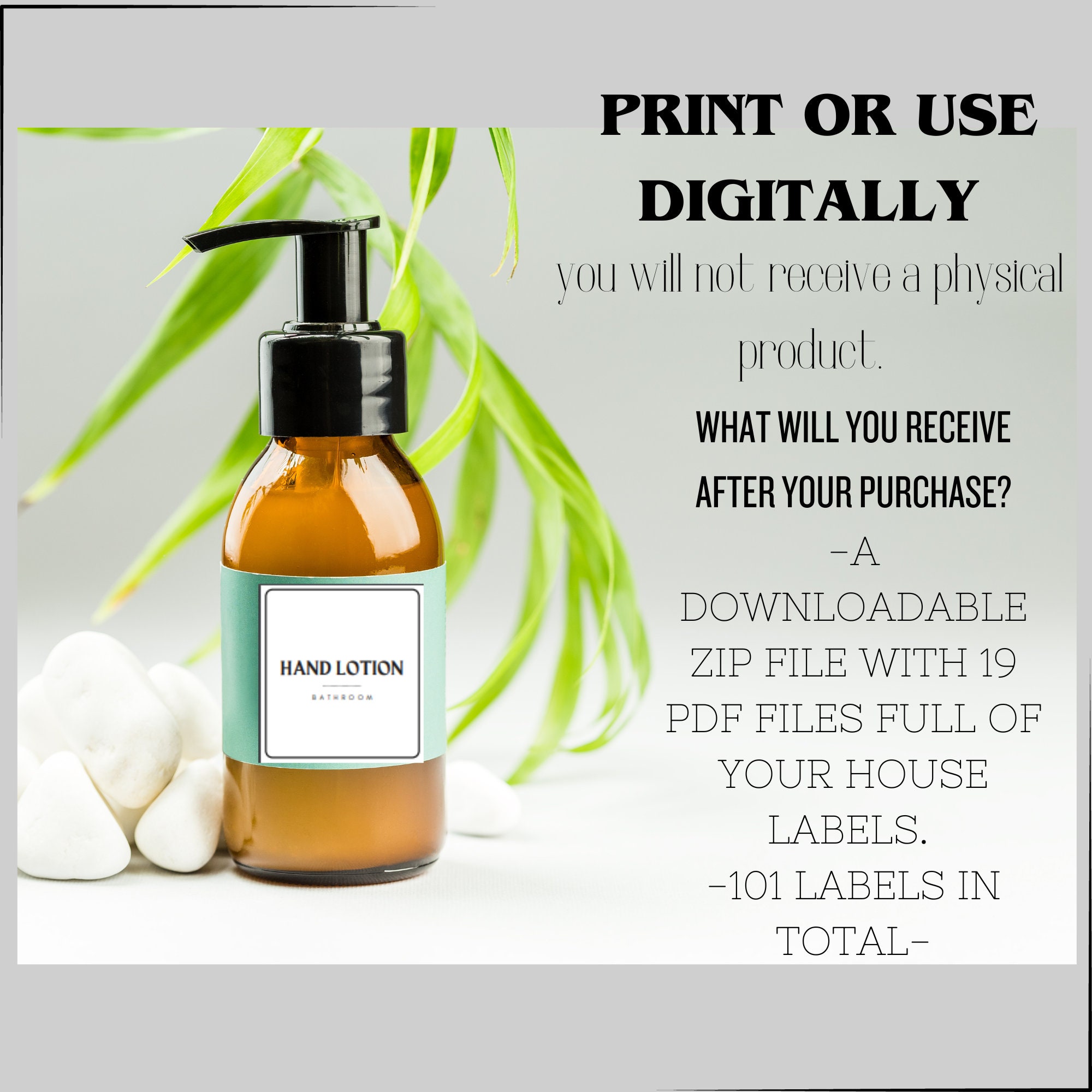 Printable House Labels Bundle Labels for Cleaning, Laundry, Bathroom ...