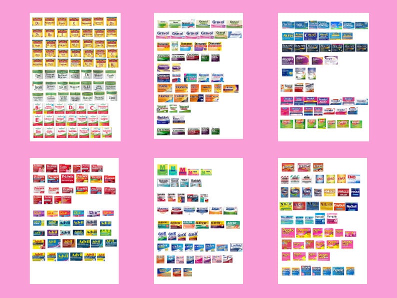 Printable Medicine Labels Pill Container, Travel Pill Case, Pill Case ...