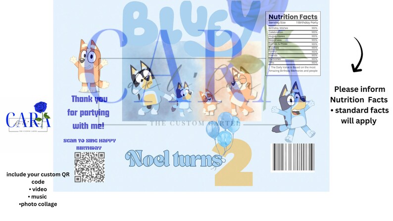 Bluey Chip Bags Party Favors Birthday Party - Etsy