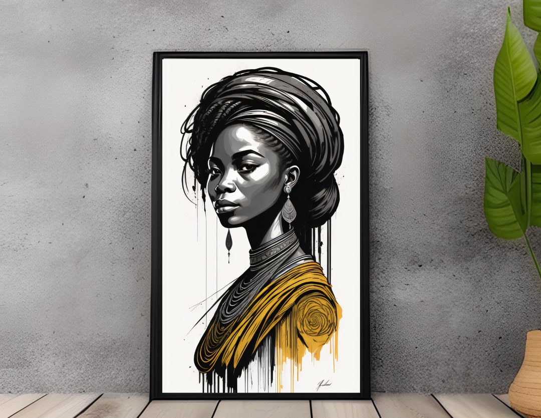 African Woman Digital Poster Art - Etsy