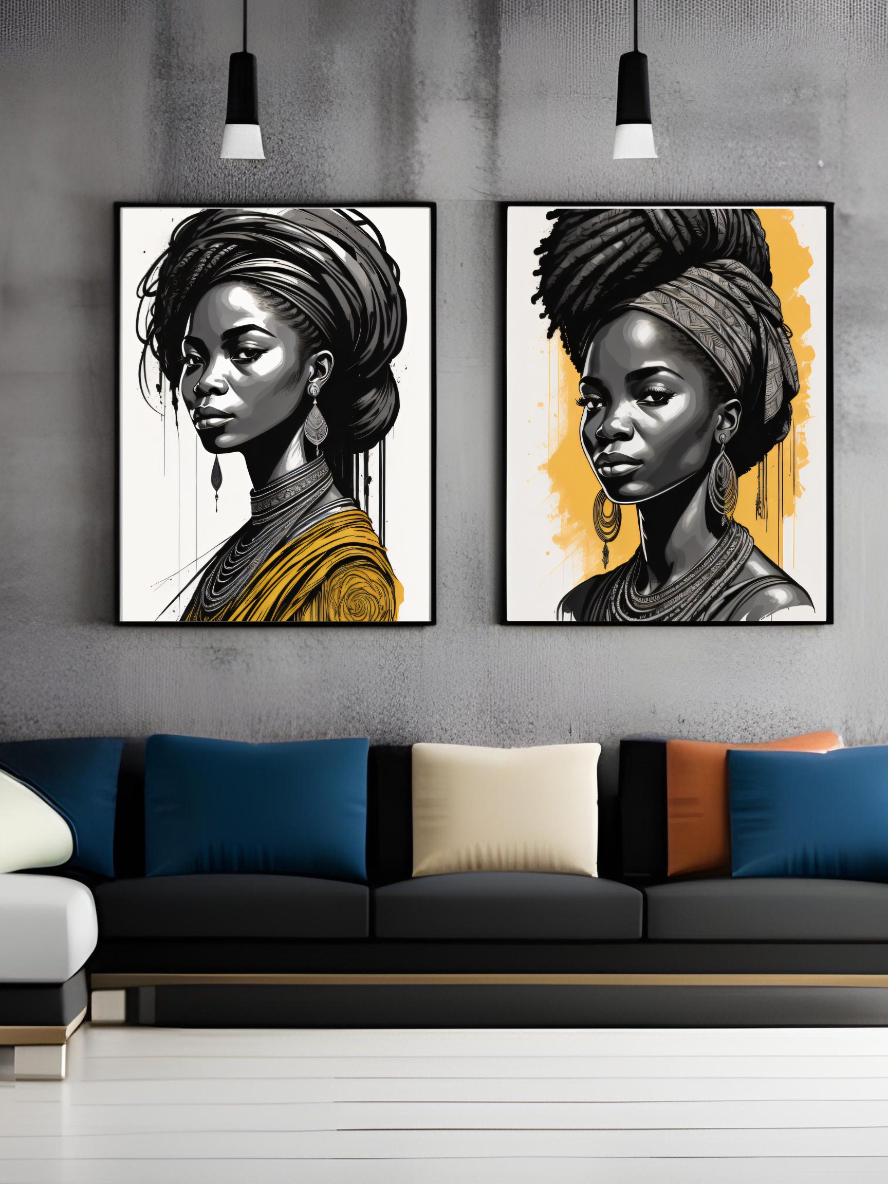 African Woman Digital Poster Art - Etsy