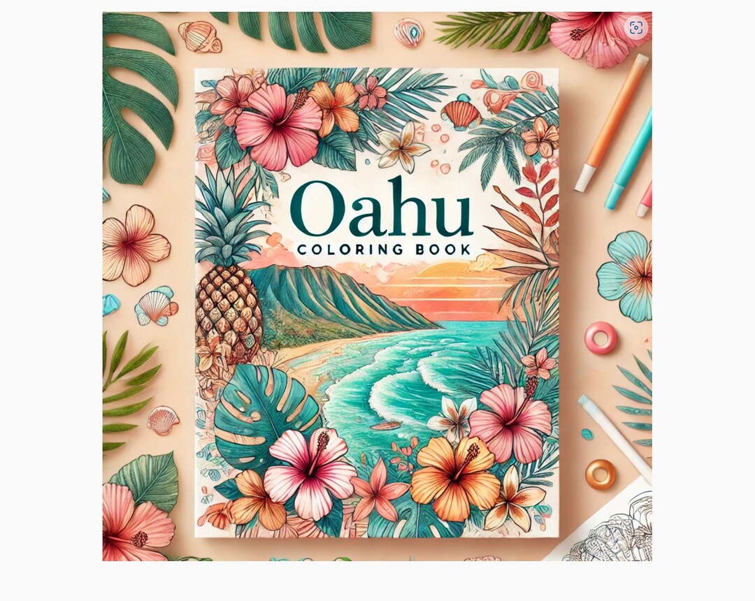 Oahu Coloring Book - Etsy