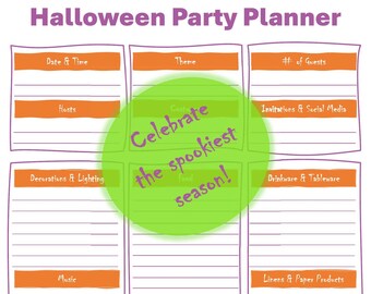 Printable Halloween Party Planner - Etsy