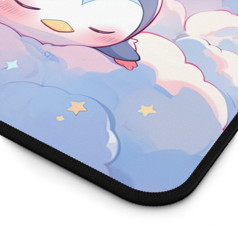 Cute Penguins Desk Mat. Moon and Stars Keyboard Mat. Kawaii Clouds ...