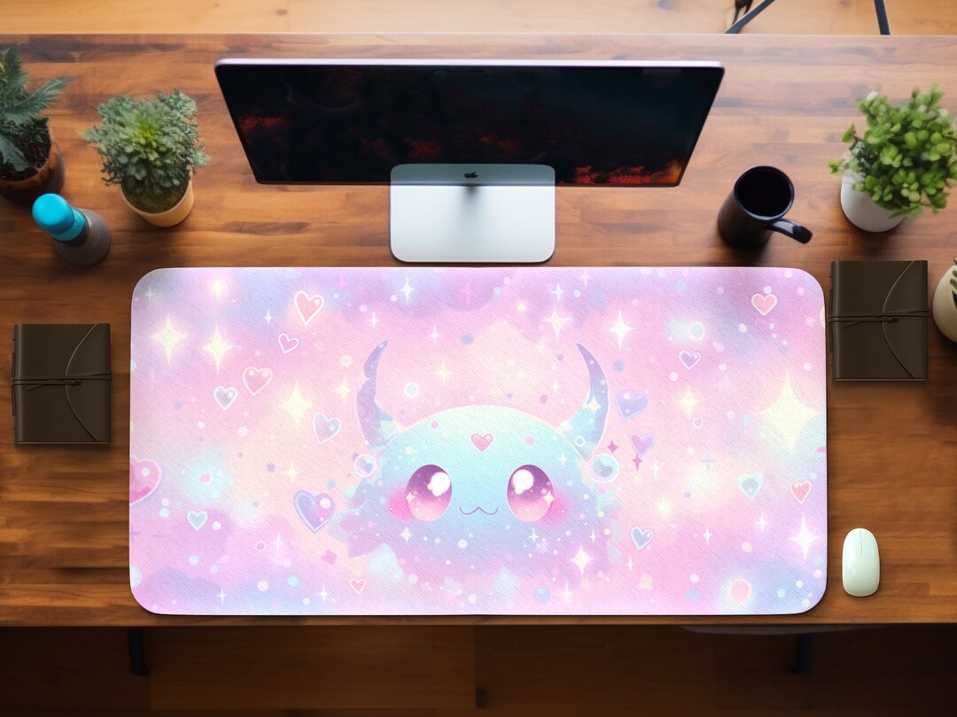 Pastel Kawaii Deskmat, Cute Deskpad, Hearts Mousepad, Anime Mouse Pad ...