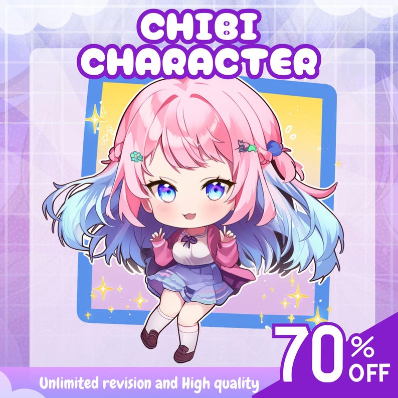 Custom Chibi Character Chibi Anime Chibi Pfp Cute Chibi Commission ...