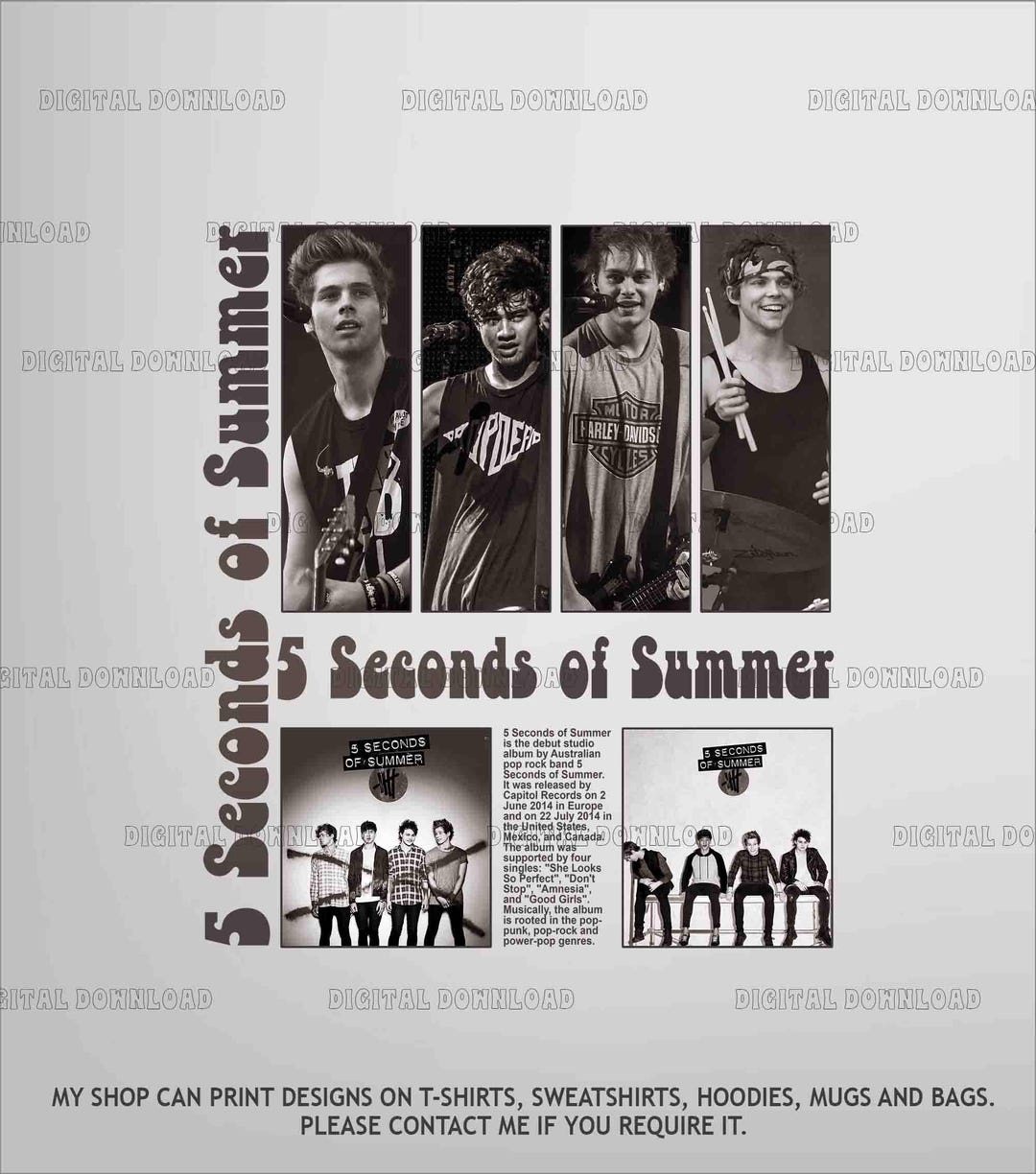 5 Seconds of Summer PNG, 5SOS Band Svg, Vintage the Show Tour 5 Seconds ...