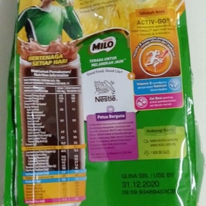 4 X 400G Nestle Milo Active-go Essential Natural Energy Drink Free ...