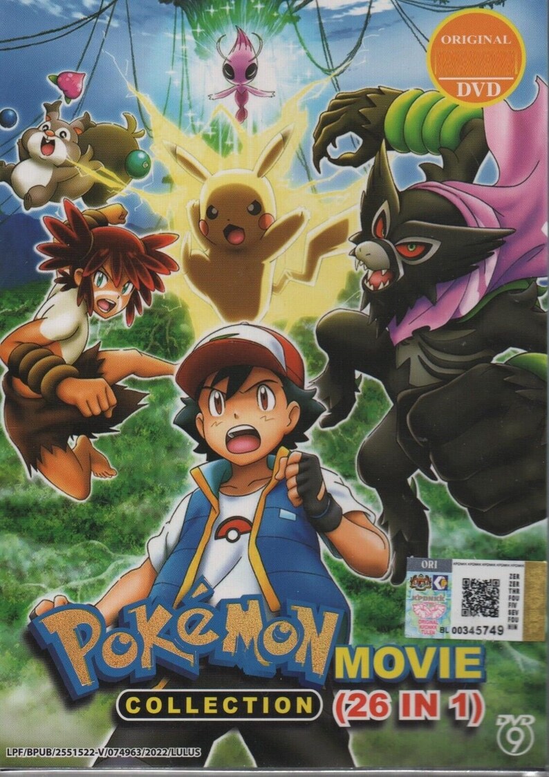 DVD Anime Pokemon the Movie Collection Part 1-23 3SP Movie English ...