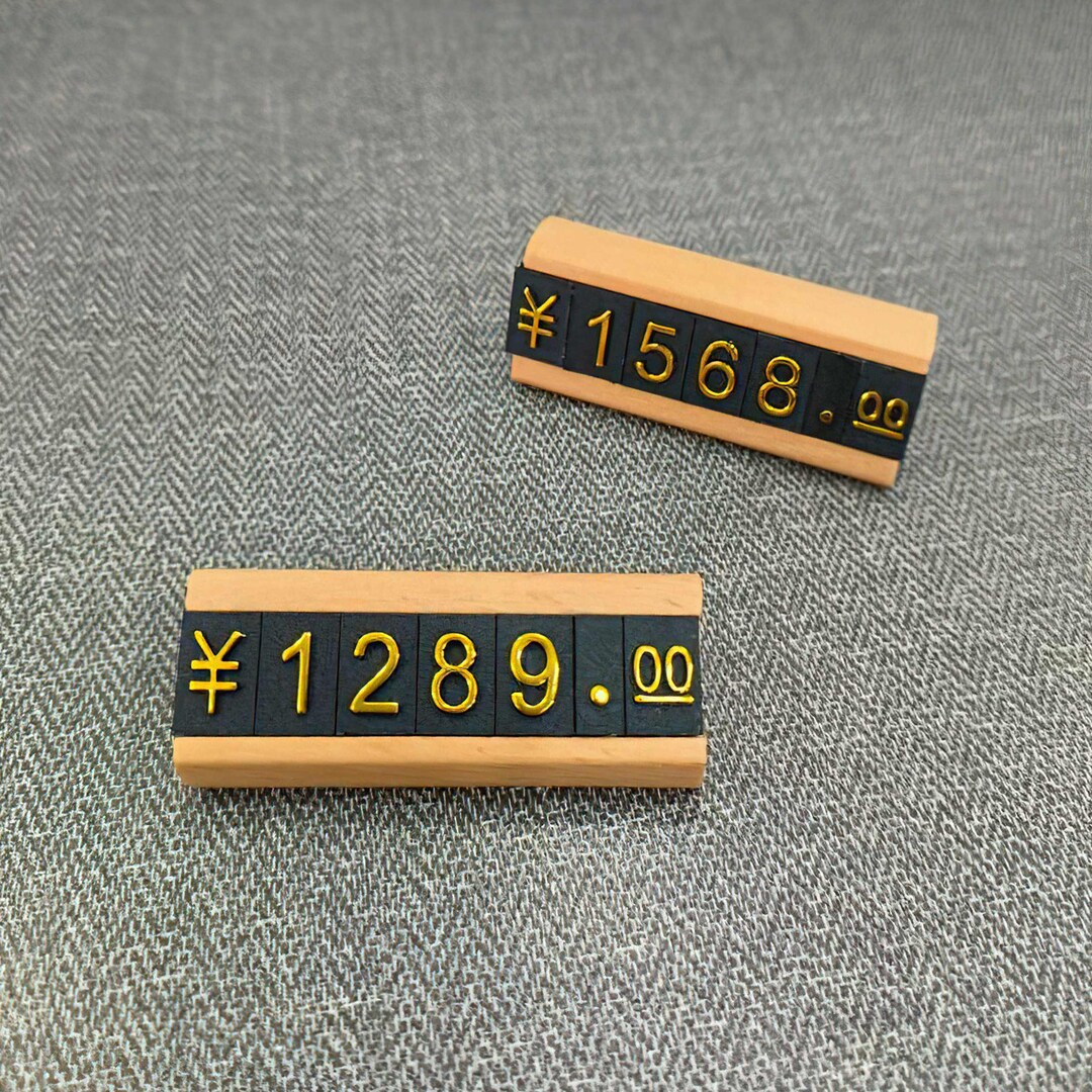 Wood Price Tag, USD/ Eur/price Labels for Fle Market Sale, Gold ...