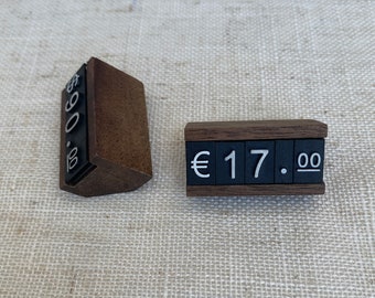 Wood Price Tag, Adjustable Counter Stand Label, Walnut Sale Price ...