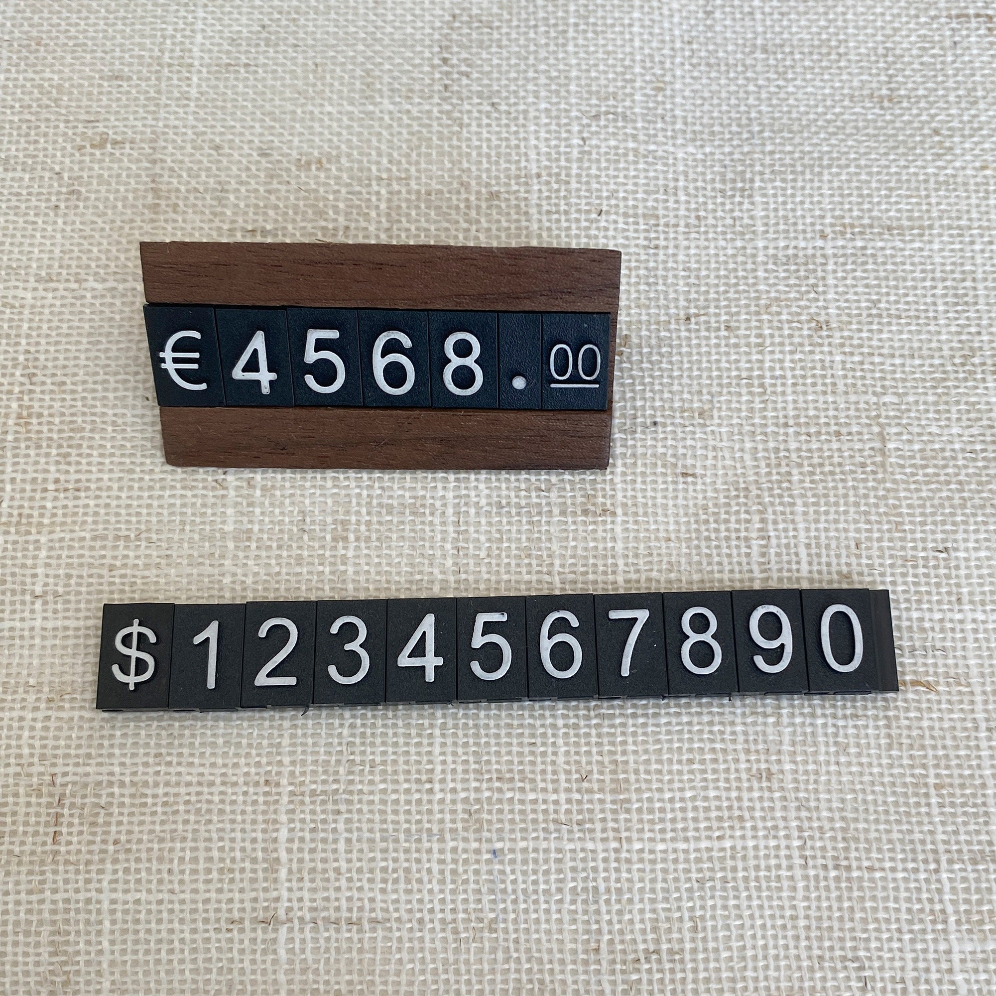 Wood Price Tag, Adjustable Counter Stand Label, Walnut Sale Price ...
