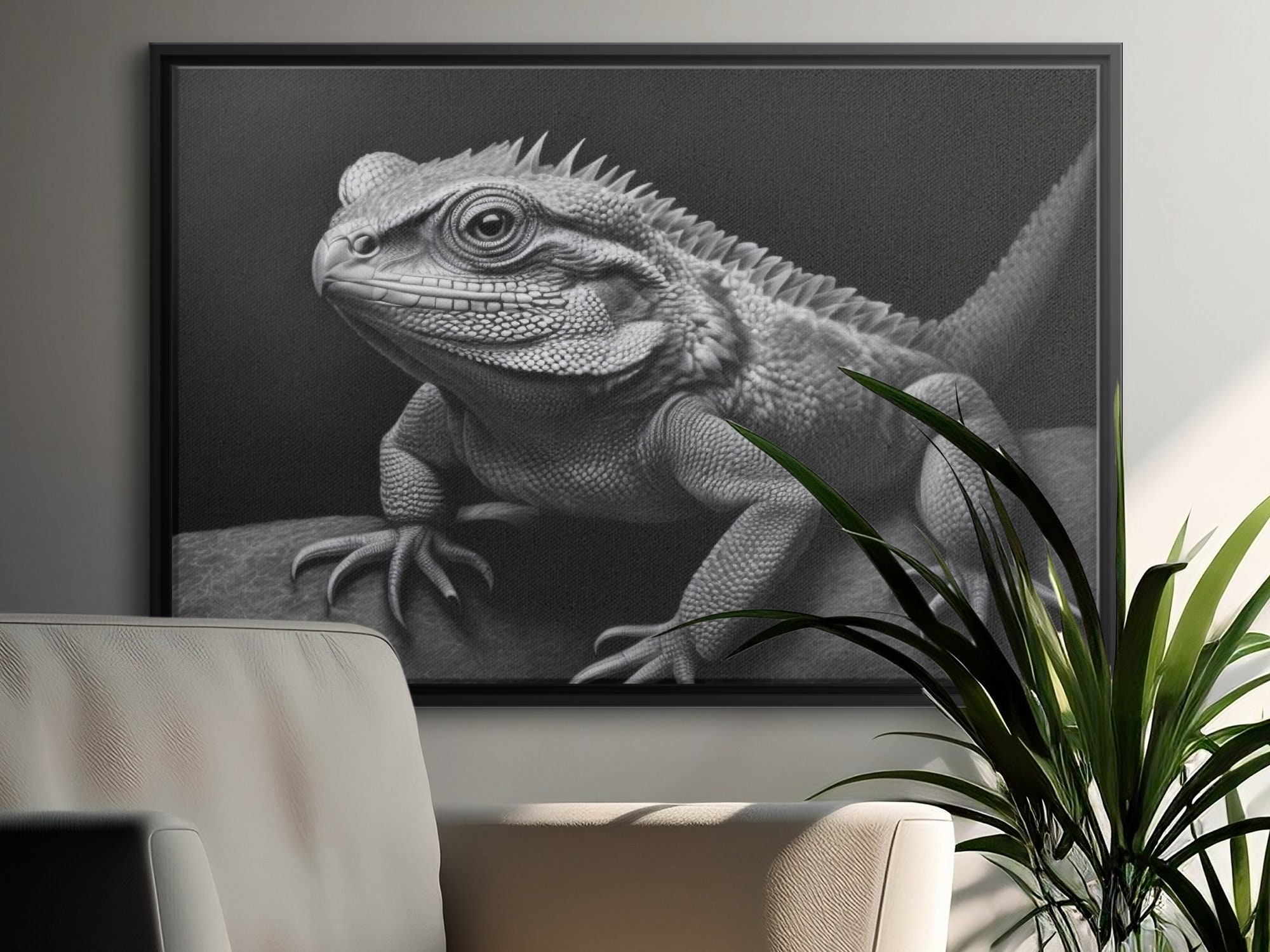 Rustic Lizard Sketch Digital Download, Classic Reptile Drawing for Wall ...