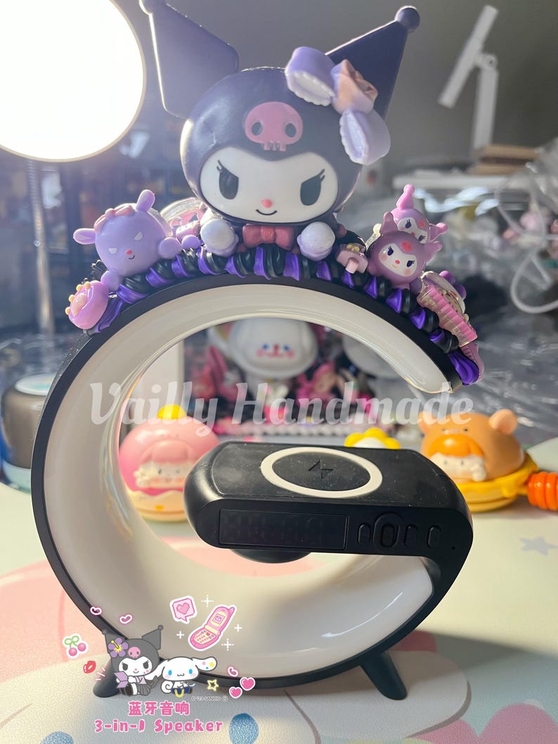 Handmade Cute Decoden Sanrio Kuromi 3-in-1 Bluetooth Speaker - Etsy