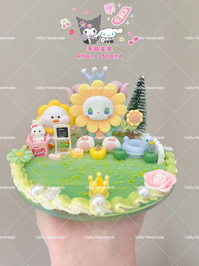 Handmade Decoden Emma Spongebob Stitch Snario Kirby Pikachu Phone Stand ...