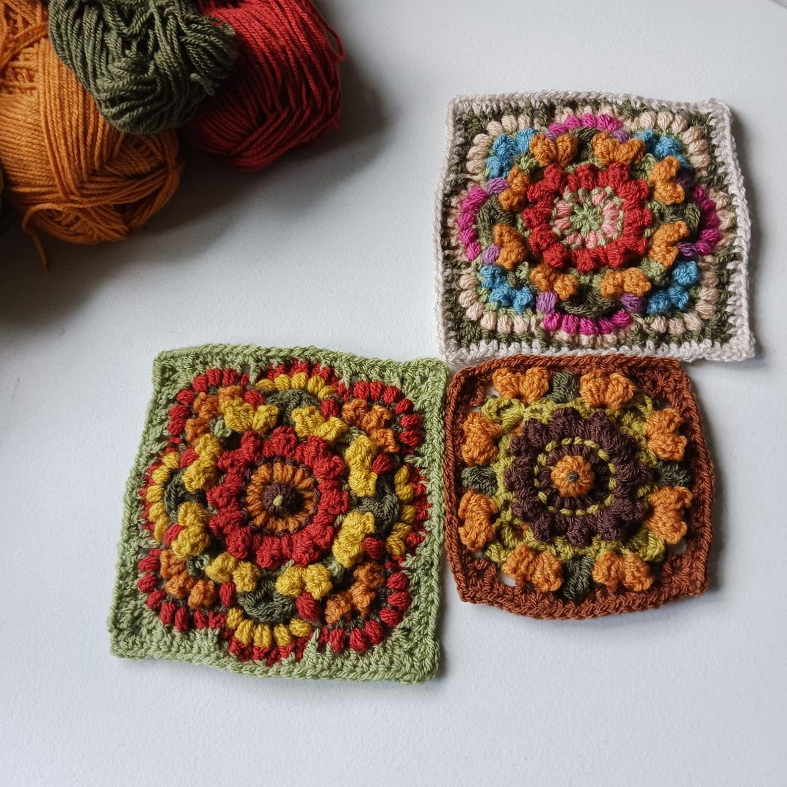 Crocheted Chunky Granny Square Pattern - Etsy